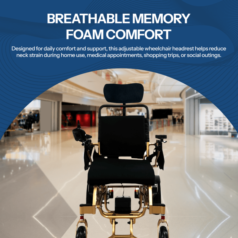 Cushioned Headrest for Power Ride Wheelchair | Key Way Medical